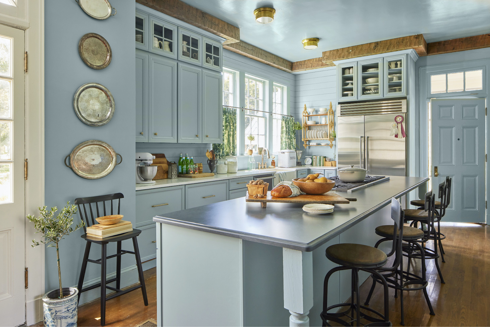 30+ Farmhouse Blue Kitchen Cabinets Ideas