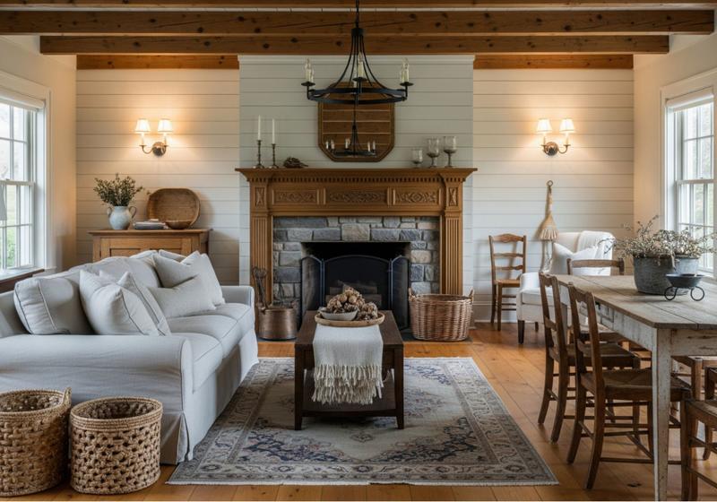 25+ Traditional Farmhouse Interiors for a Timeless, Cozy Home